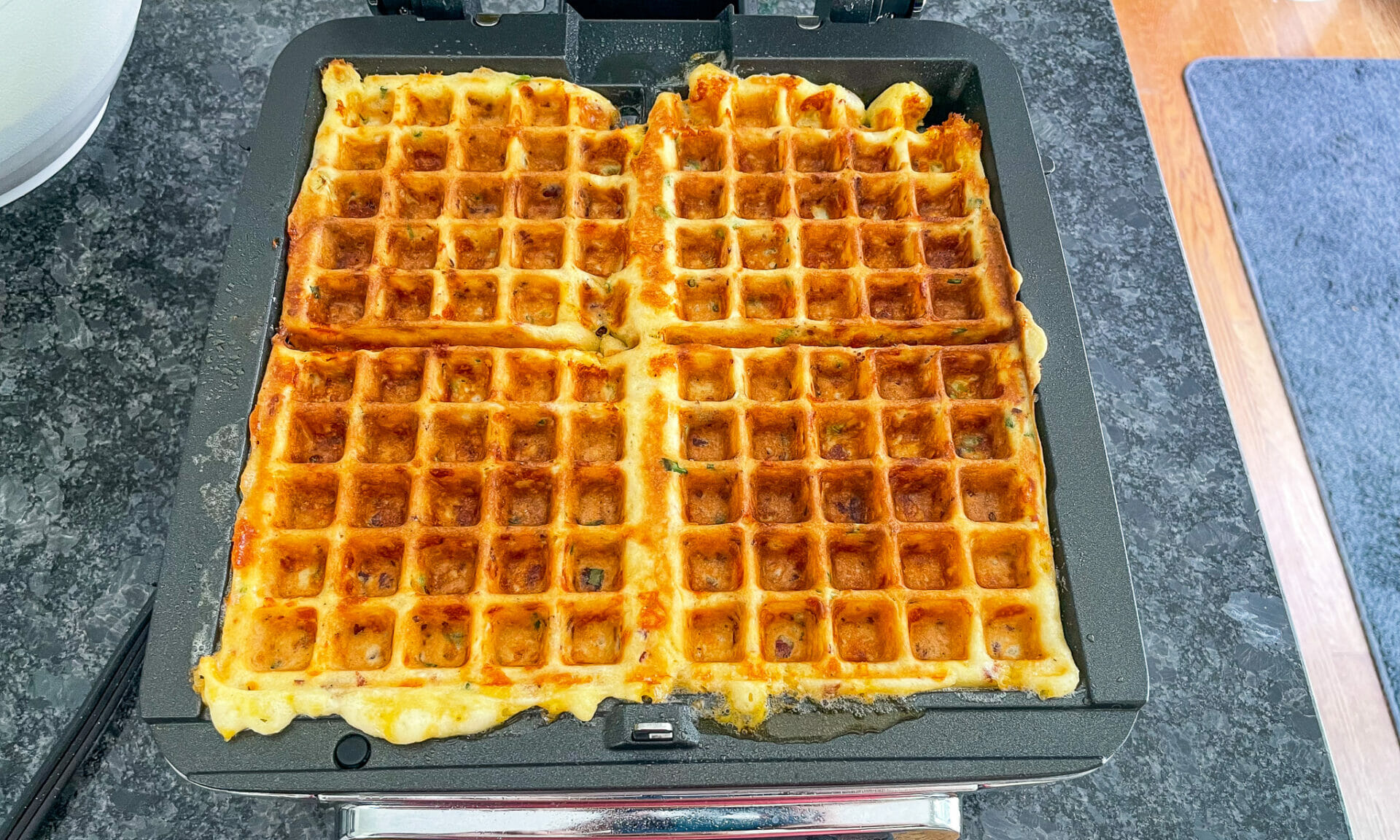 The Big Party: Potato Skin and Croque Monsieur Waffles - Waffle Dad